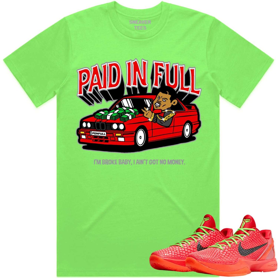 Kobe 6 Reverse Grinch 6s Shirt to Match RED PAID - Etsy