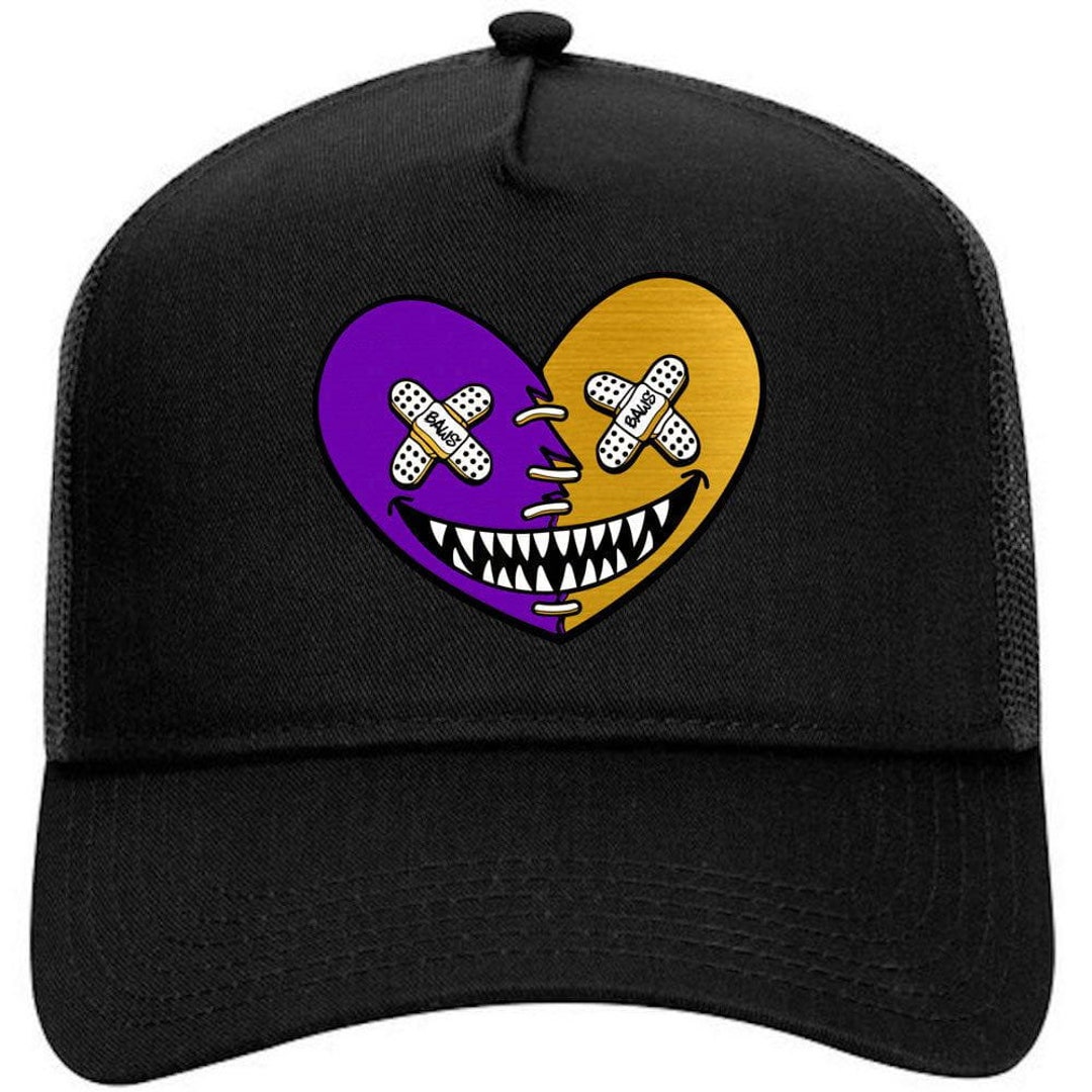 Jordan Field Purple 12s Trucker Hat Purpgold Heart Baws - Etsy