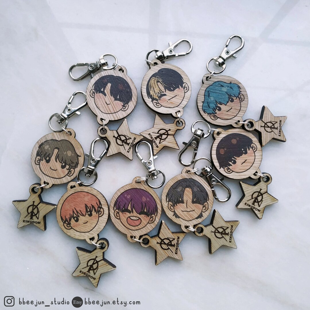 Kingdom Kpop Handmade Wooden Keychain for Kingmakers - Etsy
