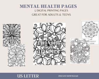 Anxiety Relief Coloring Pages for Adults| Motivational Printable Pages ...