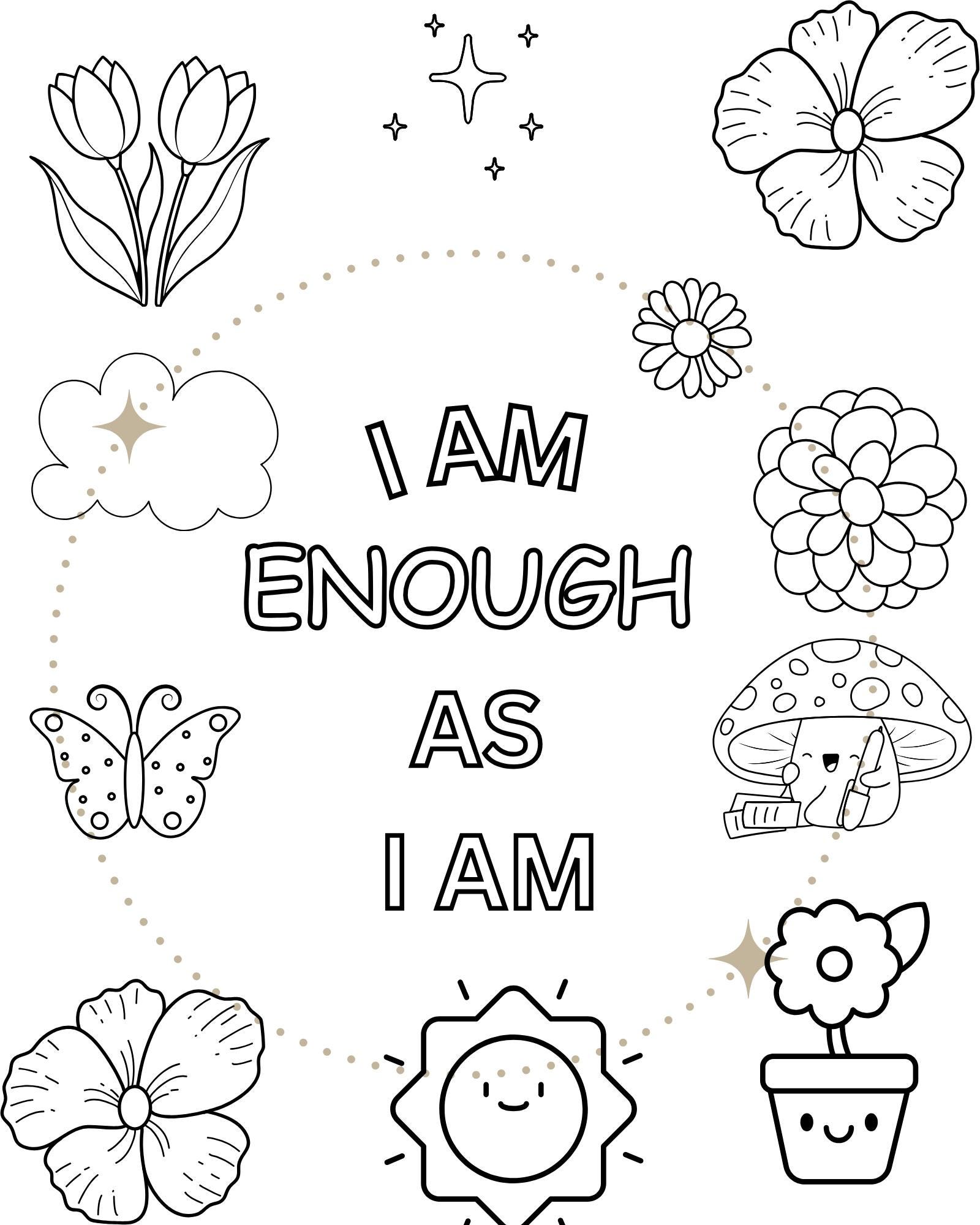 Motivational Quote Coloring Pages| Printable Pages of Mindfulness ...