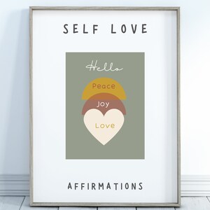 Daily Affirmations Wall Art, Affirmation Poster, Words of Affirmation ...