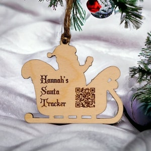 Personalized Santa Tracker Christmas Ornament, Interactive, Laser ...