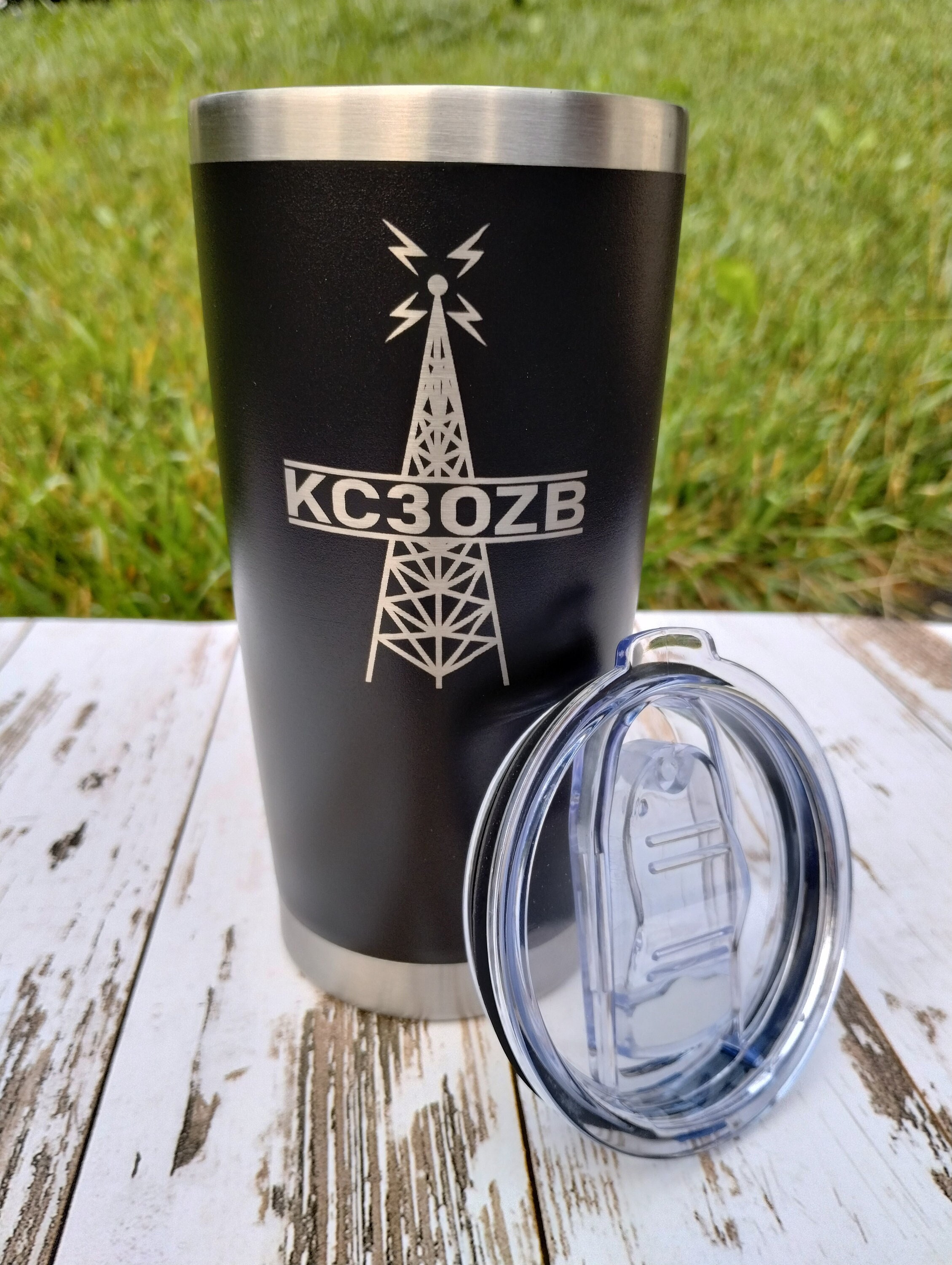 Ham Radio Callsign Tumbler 20oz Custom, Amateur Radio Call Sign Mug ...