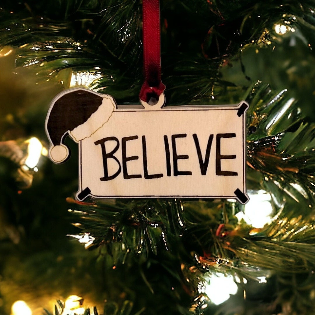 Believe Christmas Ornament, Lasso Inspired. - Etsy
