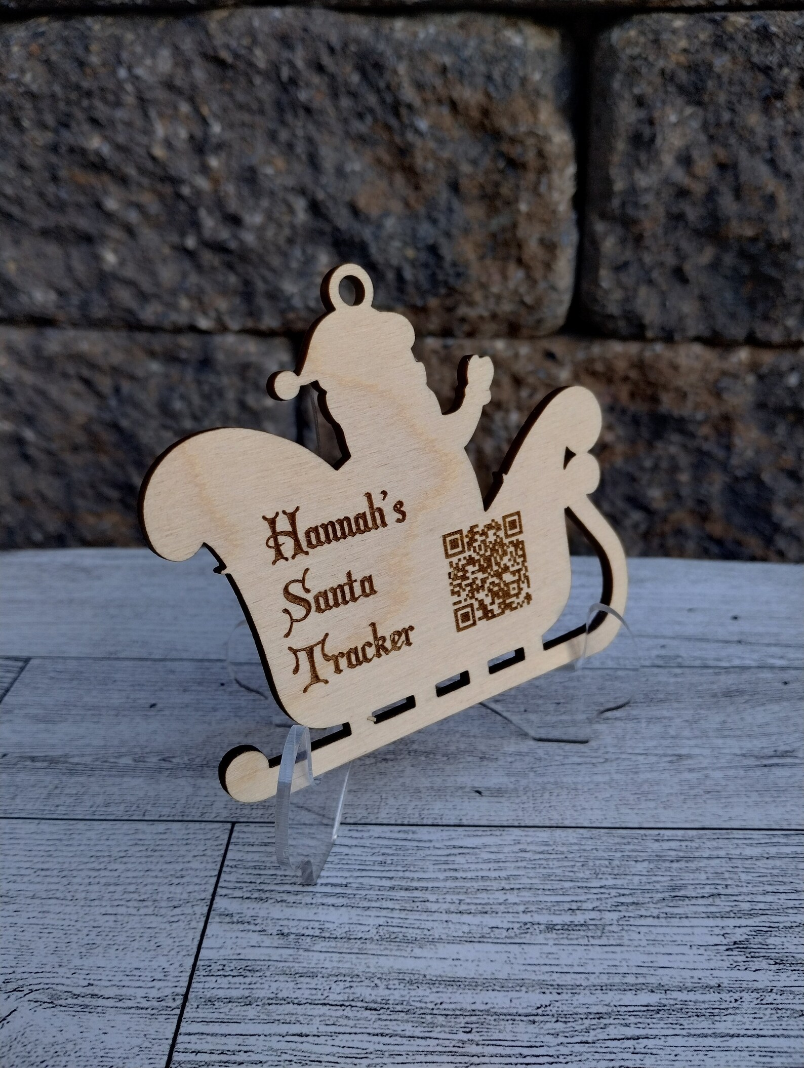 Personalized Santa Tracker Christmas Ornament, Interactive, Laser ...