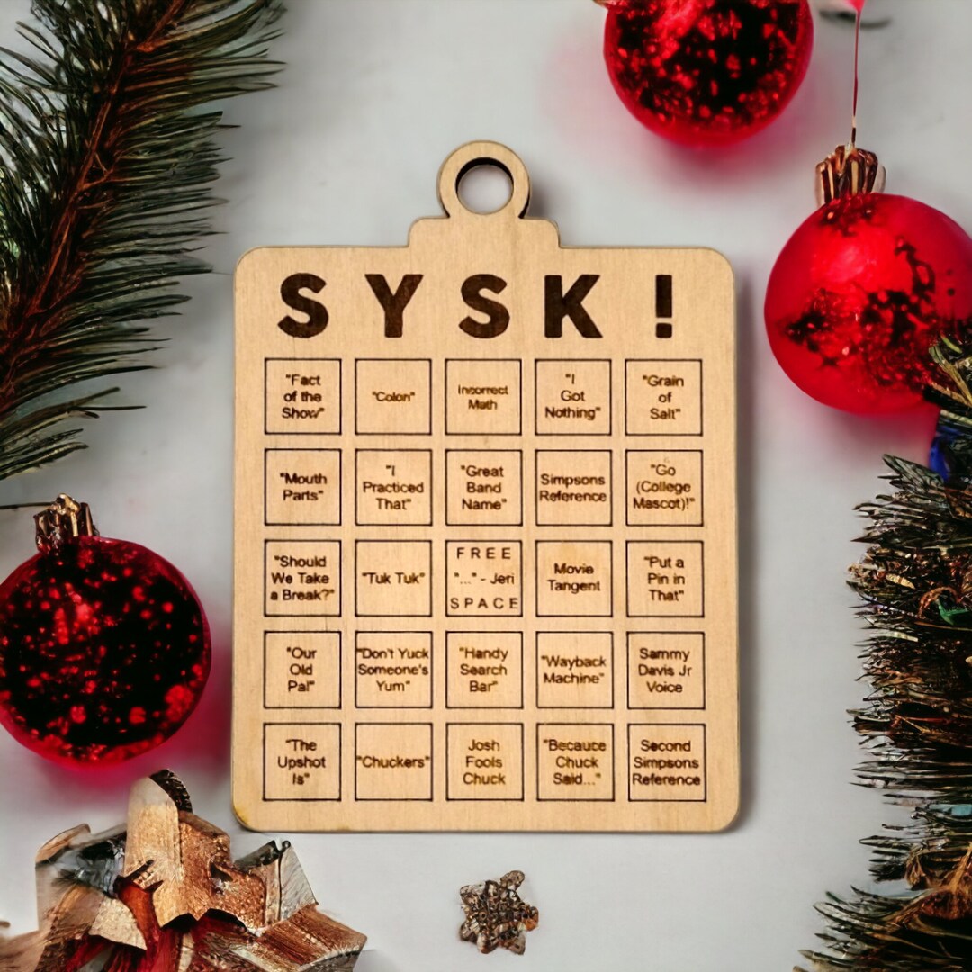 Sysk-inspired Bingo Card Ornament, Podcast, Stuff You Should Know ...