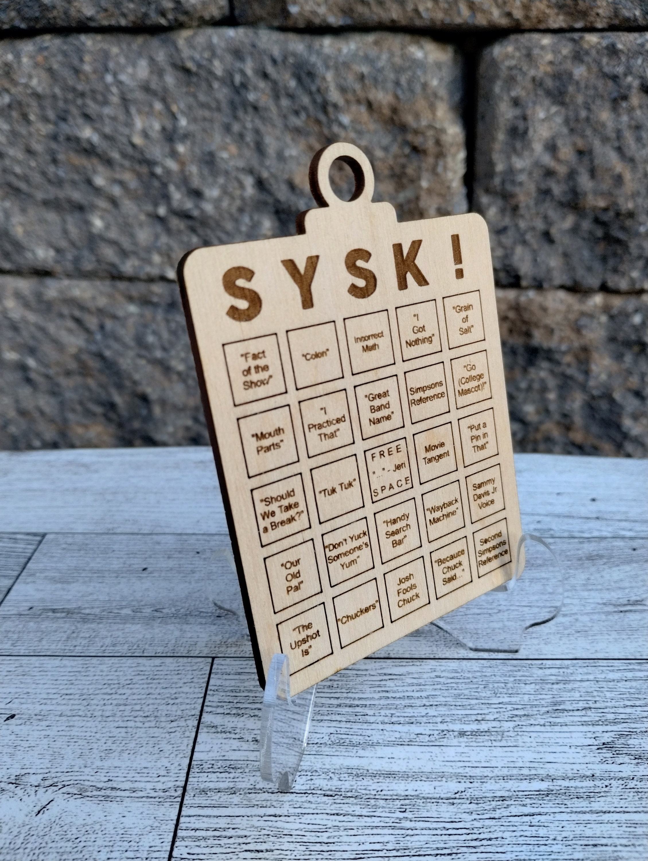 Sysk-inspired Bingo Card Ornament, Podcast, Stuff You Should Know ...