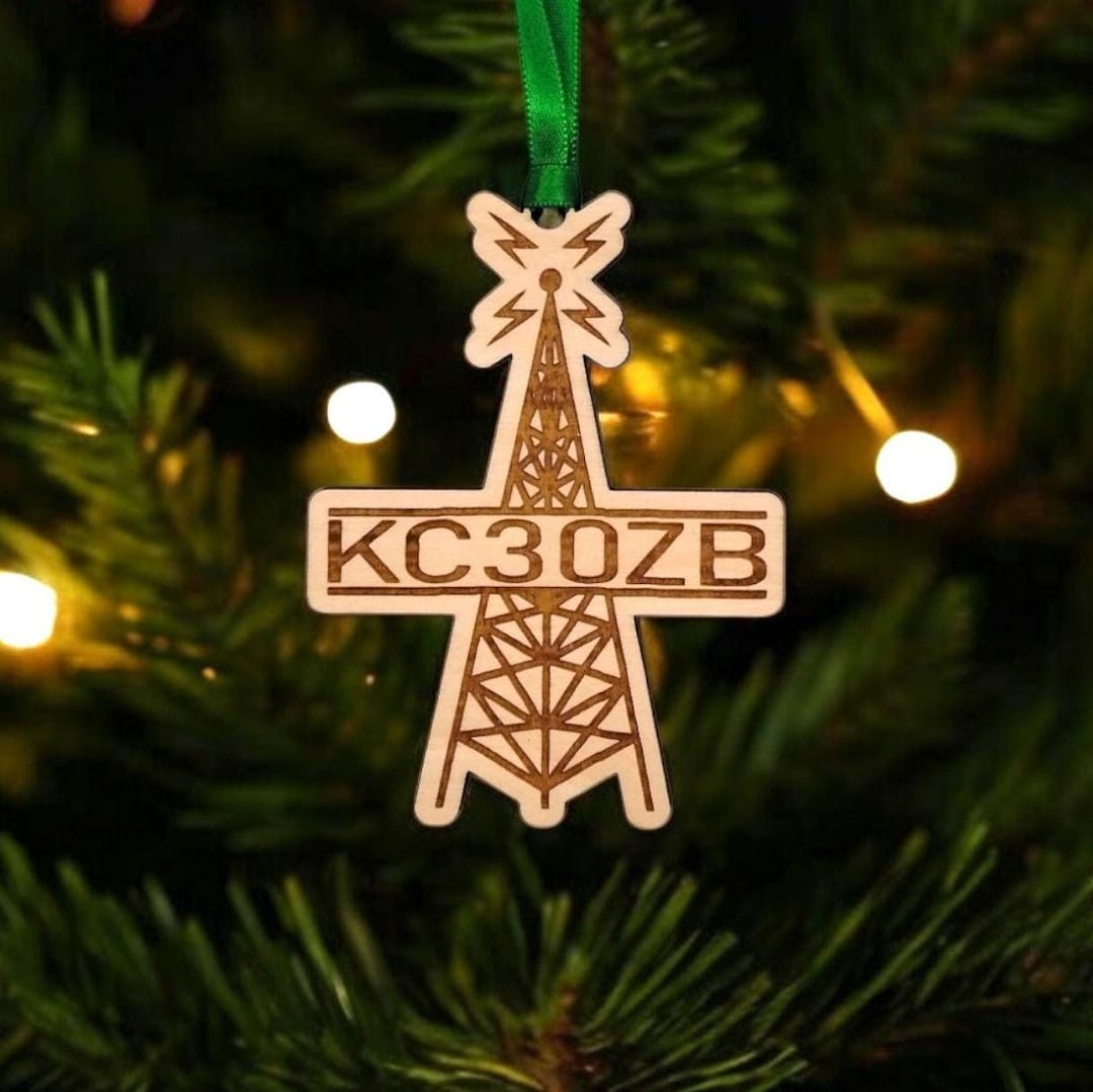 Custom Ham Radio Callsign Ornament, Call Sign, Personalized, Car Charm ...