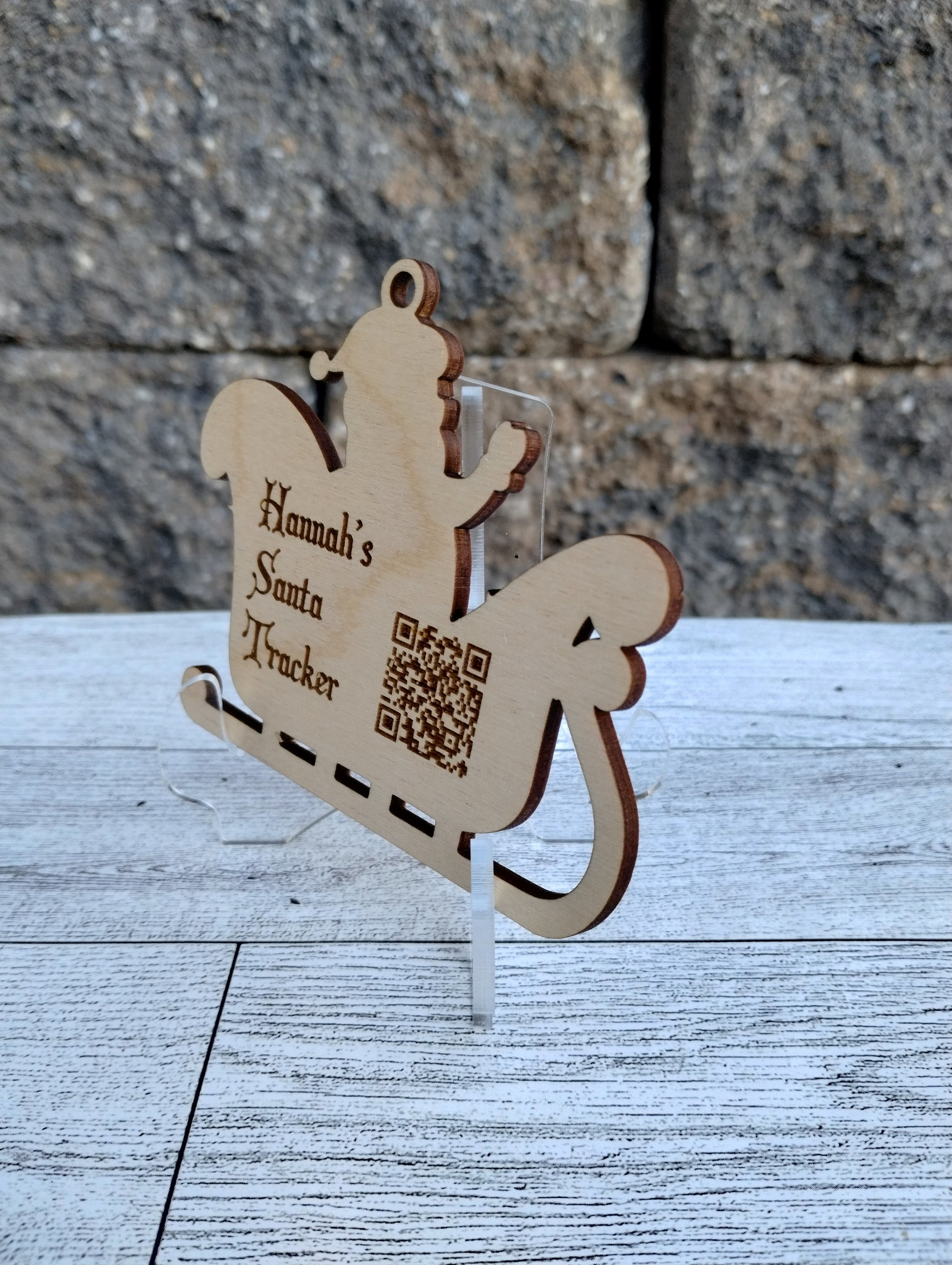 Personalized Santa Tracker Christmas Ornament, Interactive, Laser ...