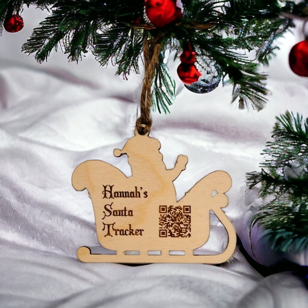 Personalized Santa Tracker Christmas Ornament, Interactive, Laser ...