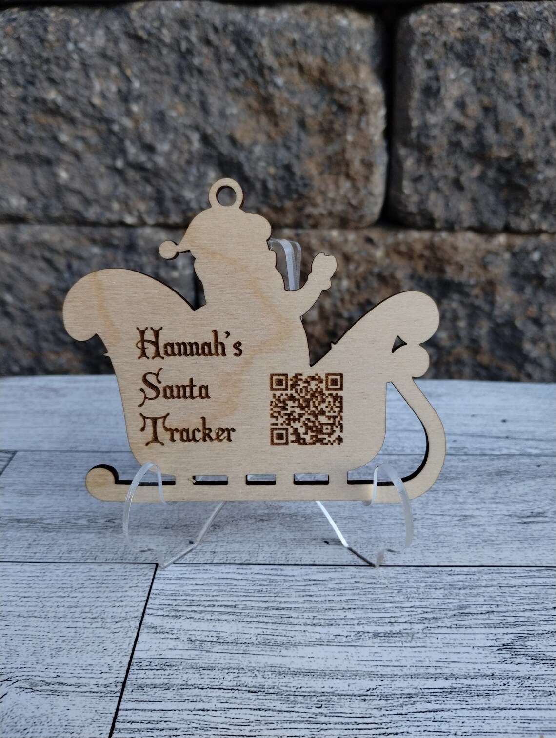 Personalized Santa Tracker Christmas Ornament, Interactive, Laser ...