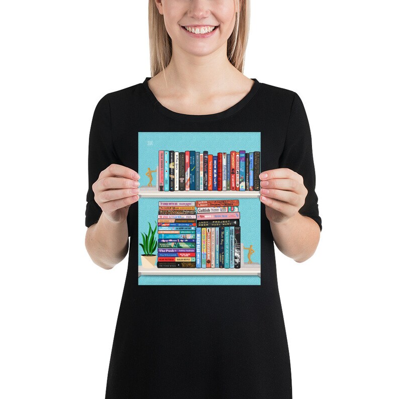 Bookshelf Dreams Art Print Booktok Book Spines Bookish Wall - Etsy