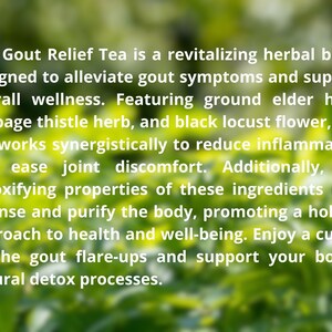 Gout Relief Tea | Handcrafted Herbal Blend | Ground Elder, Cabbage ...