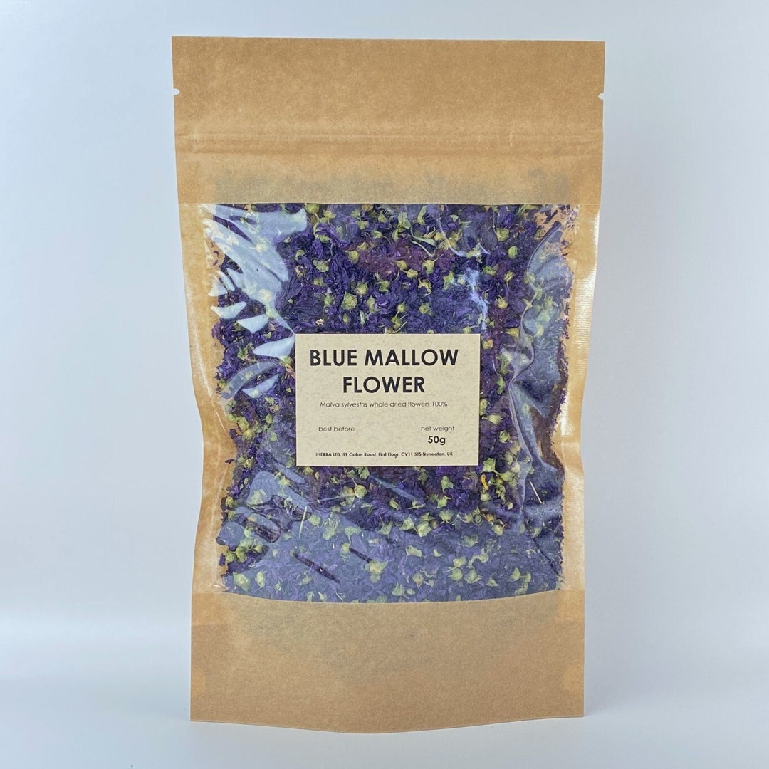 Blue Mallow Dried Flowers | Malva Sylvestris | Tea Infusion Crafts Slaz ...