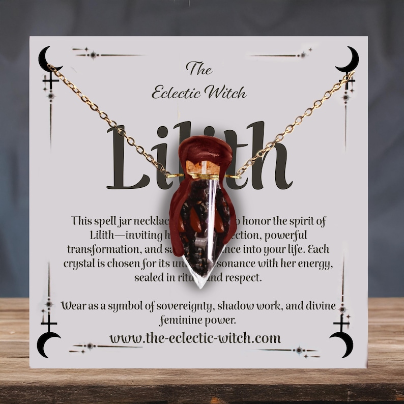 Lilith Spell Jar Necklace | Wearable Witch Bottle for Self-love ...