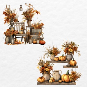 Rustic Fall 3D Clipart |leaves and Trees, Watercolor Png | Rustic Cabin ...