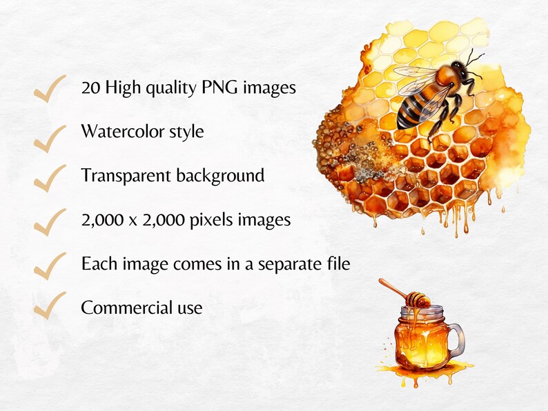 Bees Watercolor Clip Art Bundle PNG Honey Bee on Sunflower - Etsy