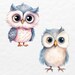 Owl Png Clipart Watercolor Bundle Digital Download Commercial Use, Cute ...