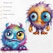 Cute Monster Clipart Watercolor Bundle | Fantasy Monsters Png | Instant ...