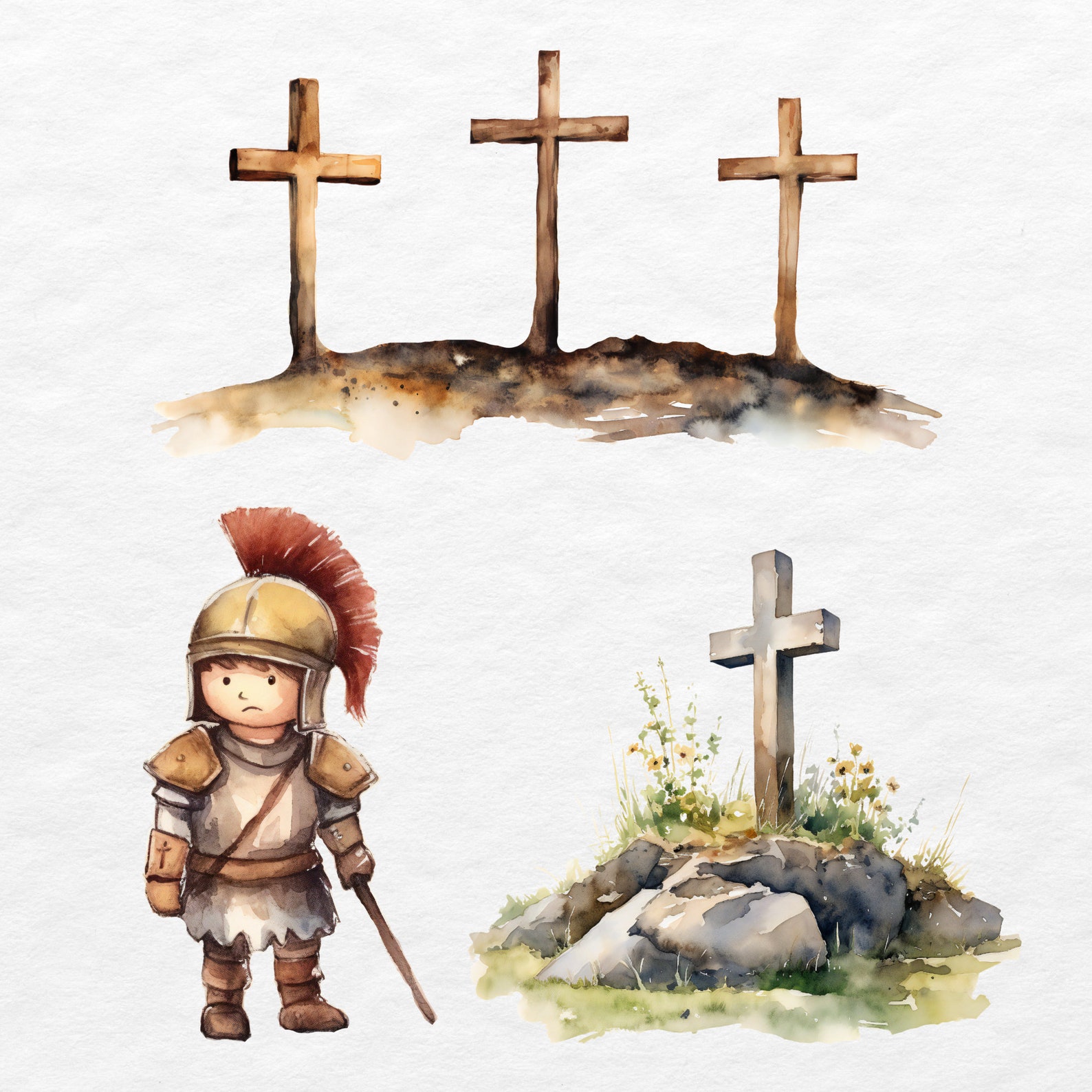 Christian Easter Clipart, Jesus Png | Easter Watercolor | Digital ...