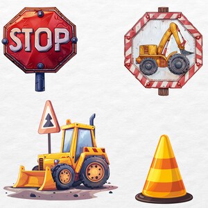 Construction Vehicles Clipart | Watercolor Png | Dump Truck, Baby ...