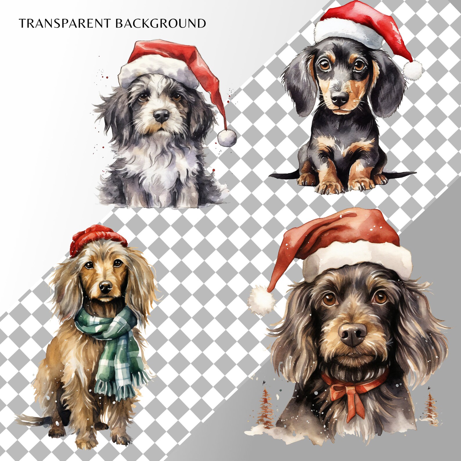 Christmas Dogs Clipart Bundle Png, Cozy Christmas Clipart, Digital ...