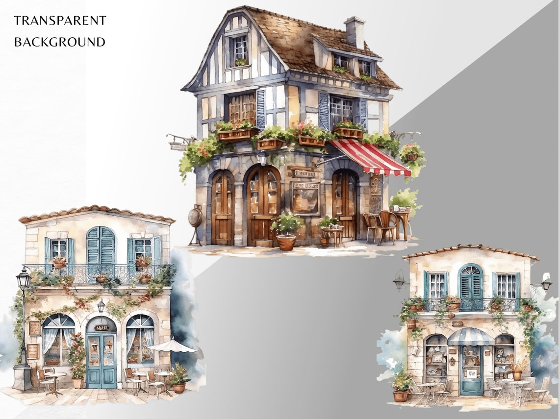 French Cafe Watercolor Clipart Bundle Paris Girl Clipart Png - Etsy