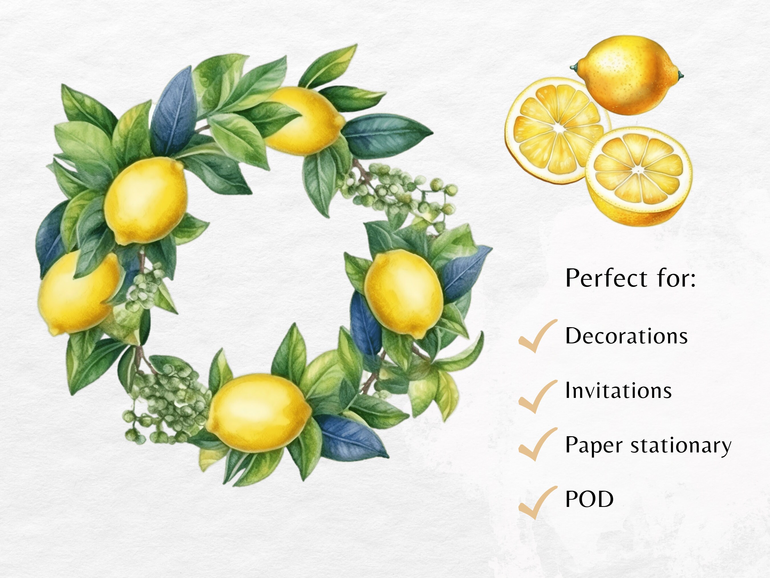 Lemon Watercolor Clipart Bundle: 30 PNG Images (commercial Use) - Etsy ...