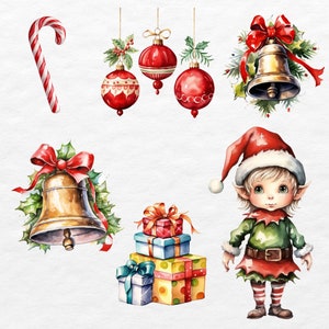 Cute Christmas Clipart Bundle Png, Cozy Christmas Clipart, Digital ...