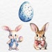 Cute Easter Bunny Clipart Pastel Watercolor Spring Bunnies Digital ...