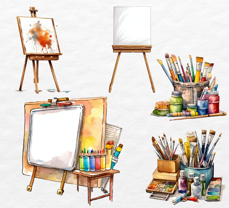 Watercolor School Clipart Back to School Png Teacher - Etsy Canada