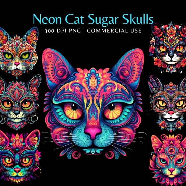 Sugar Skull Cat Cats - Etsy