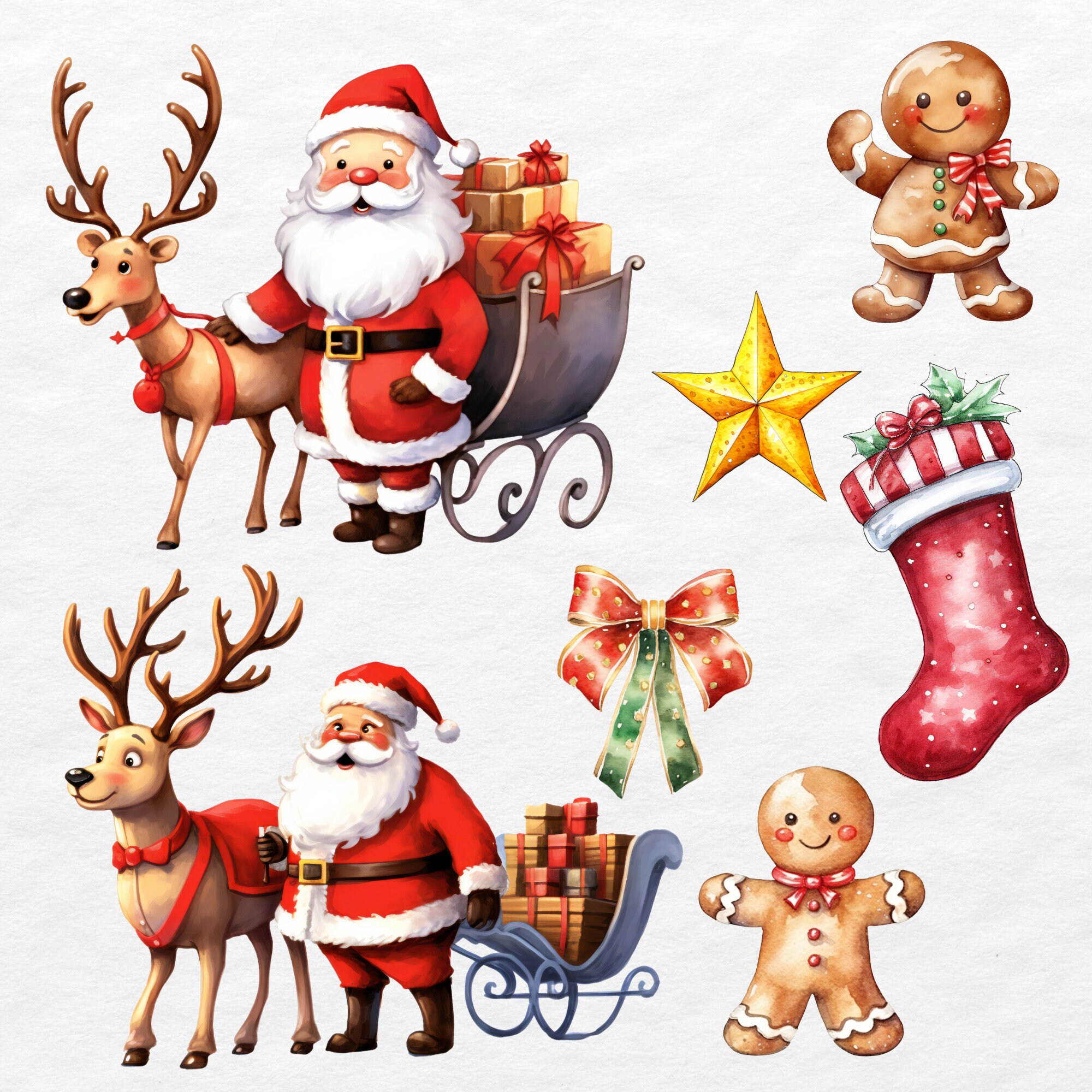 Cute Christmas Clipart Bundle Png, Cozy Christmas Clipart, Digital ...