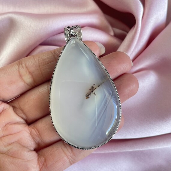 Russian Dendrite Pendant With Silver Chain Necklace 925 - Etsy