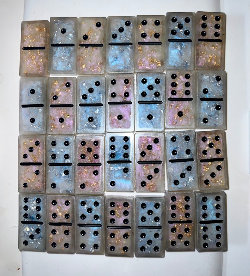 Epoxy Resin Domino Set - Etsy