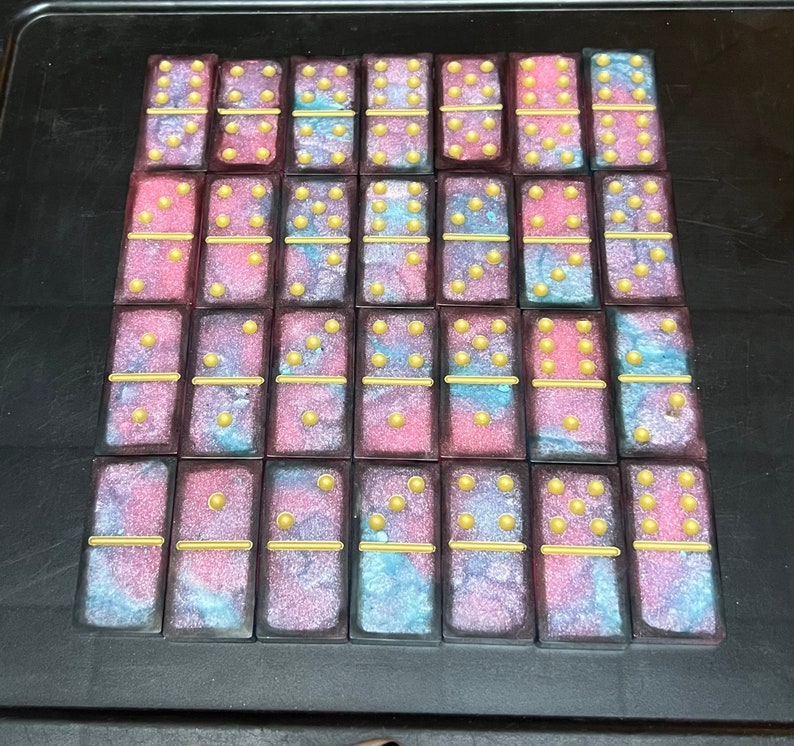Epoxy Resin Domino Set - Etsy