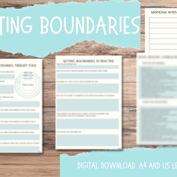 Therapy Worksheets Boundaries - Etsy