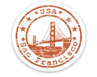 Holographic San Francisco Skyline Sticker - Etsy
