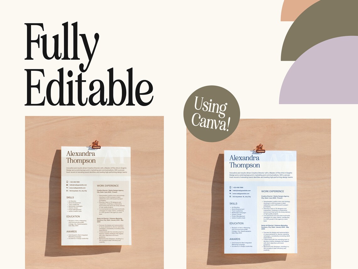 Minimal ATS Friendly Resume Template Clean Resume Template Editable ...