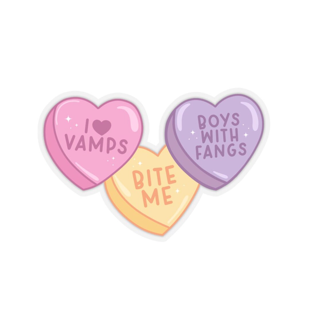 Cute Kiss-cut Stickers for Vampires Lovers, I Love Vamps, Boys With ...