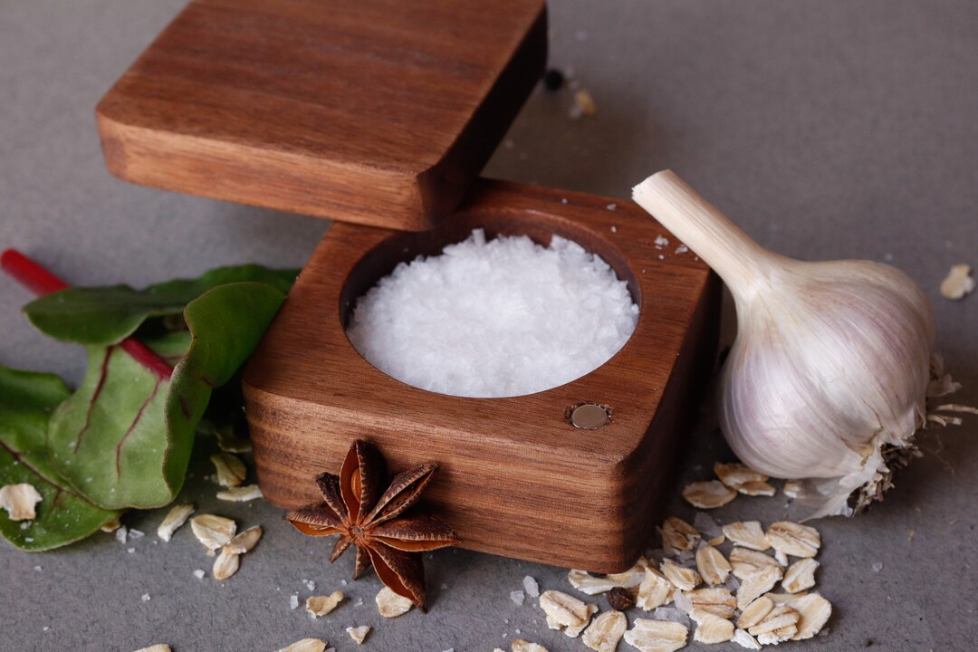 Salt Cellar / Trinket Box With Magnetic Closure and Custom Engraving - Etsy