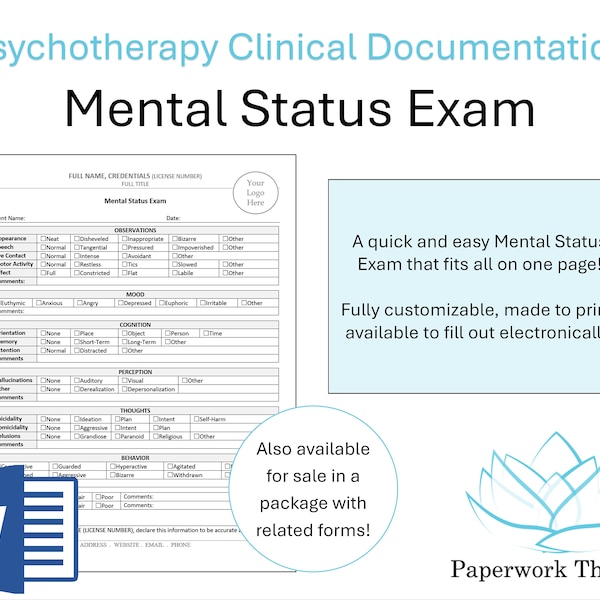 Mental Status Exam - Etsy