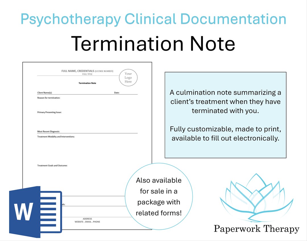 Termination Note - Etsy