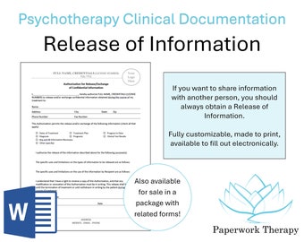 Release of Information Forms - Etsy