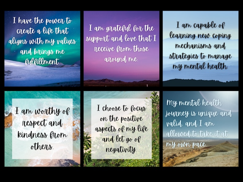 25 Mental Health Affirmations for Social Media (series 1) - Etsy