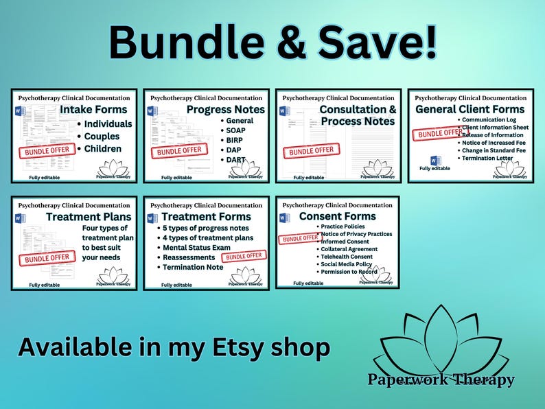 Intake Form (couples) - Psychotherapy Clinical Documentation - Etsy