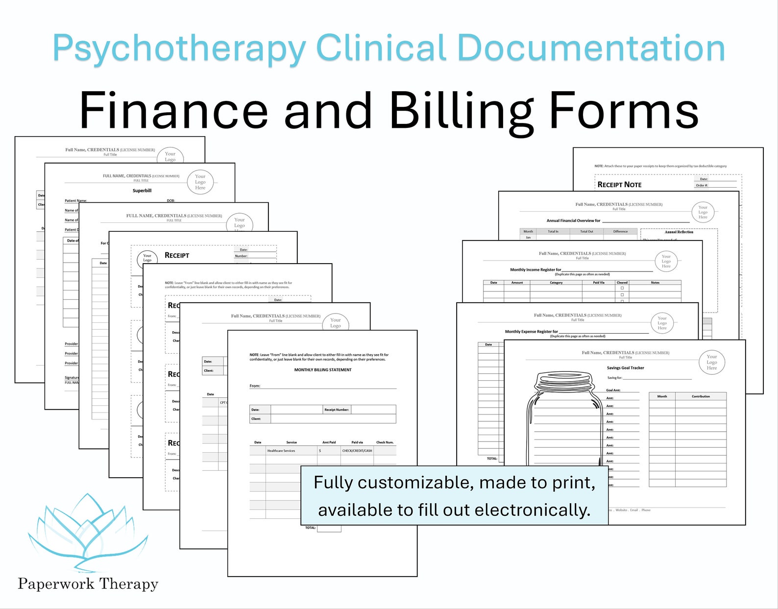 Therapy Forms & Private Practice Management - Etsy