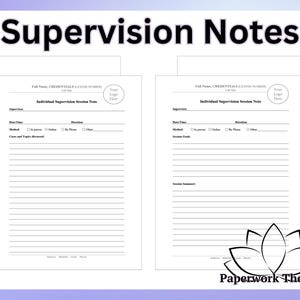 Clinical Supervision Form Package - Etsy