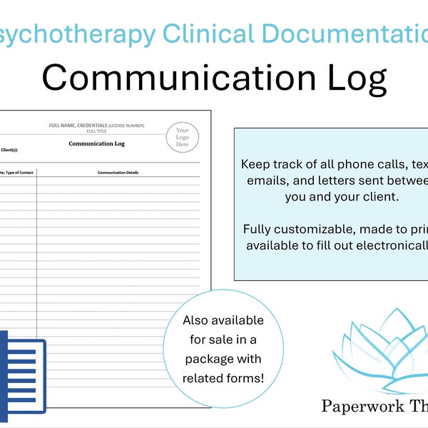 Teacher Communication Log - Etsy